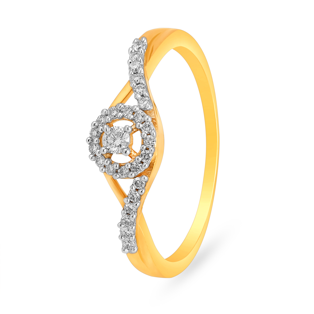 Aesthetic Contemporary Diamond Finger Ring