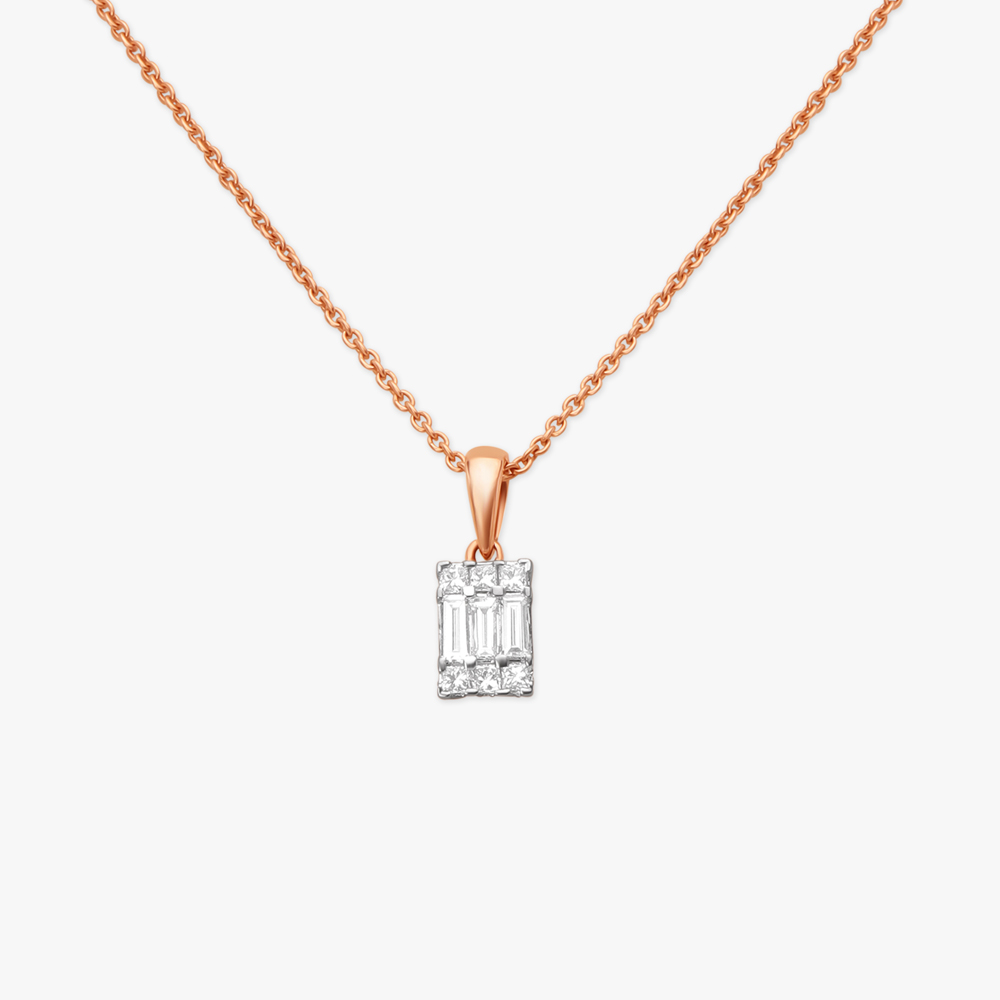 Paisley Chic! Diamond Pendant with Chain