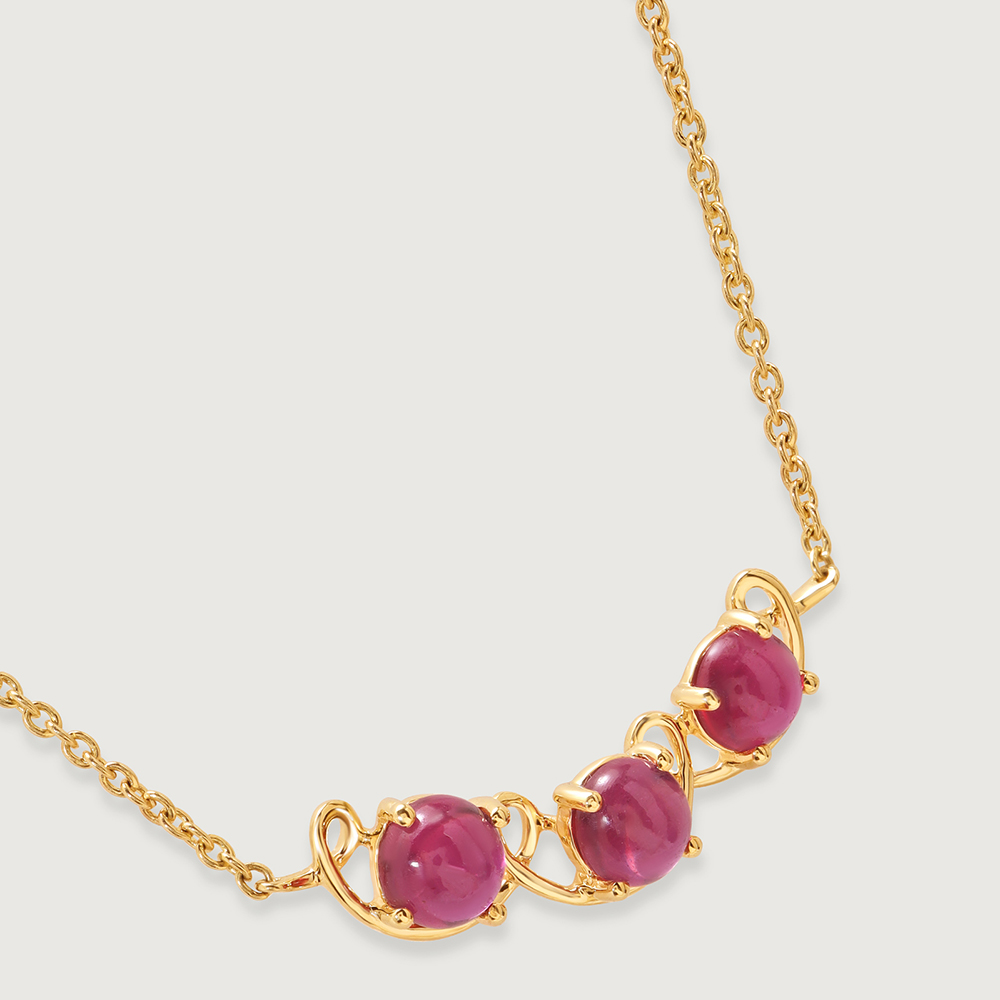 Ruby Royale Radiance 14KT Necklace