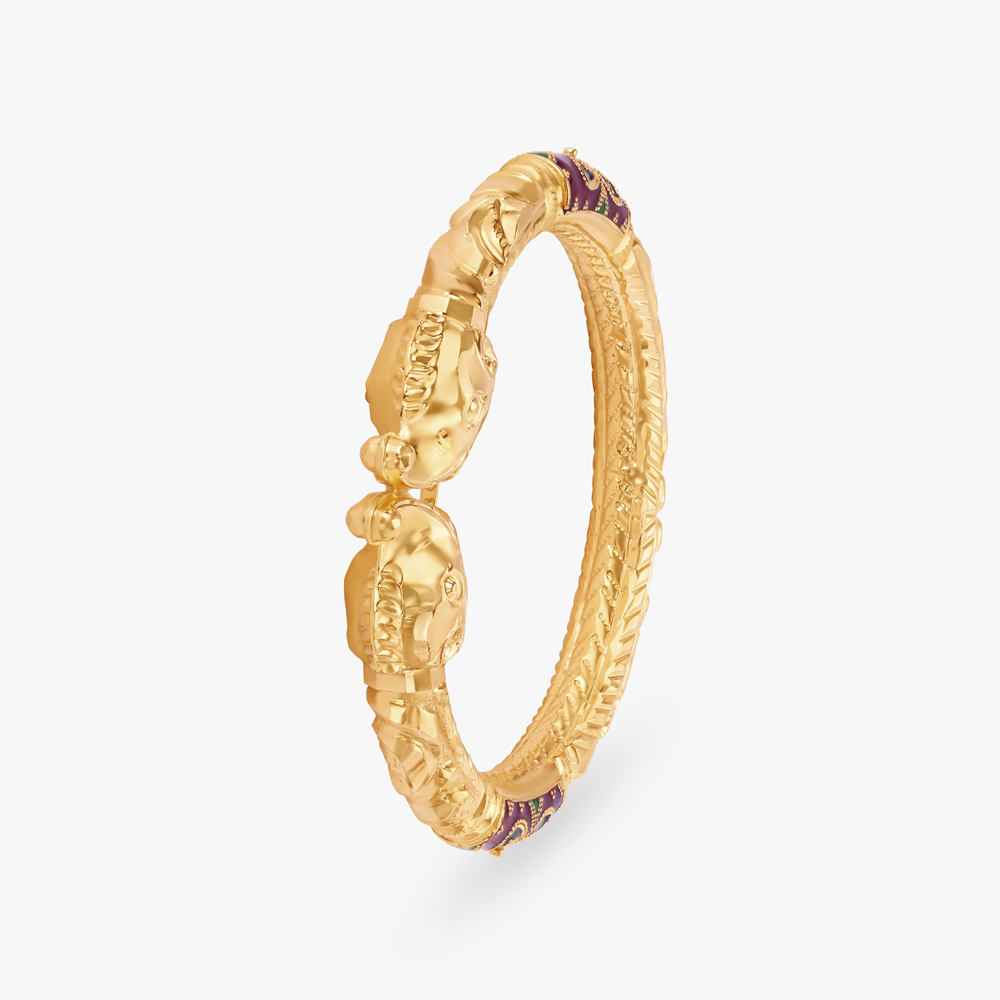 Resplendent Radiant Gold Bangles