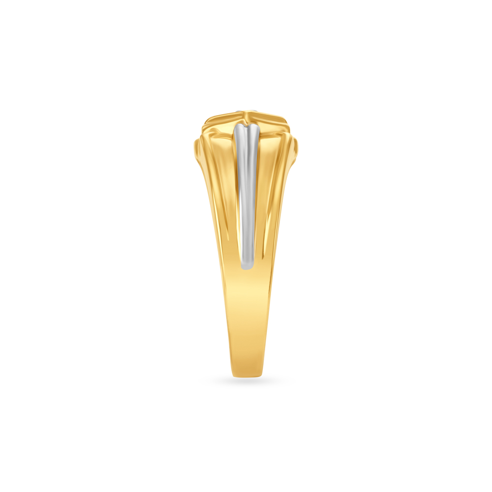 Minimalistic Sleek Gold Ring for Men