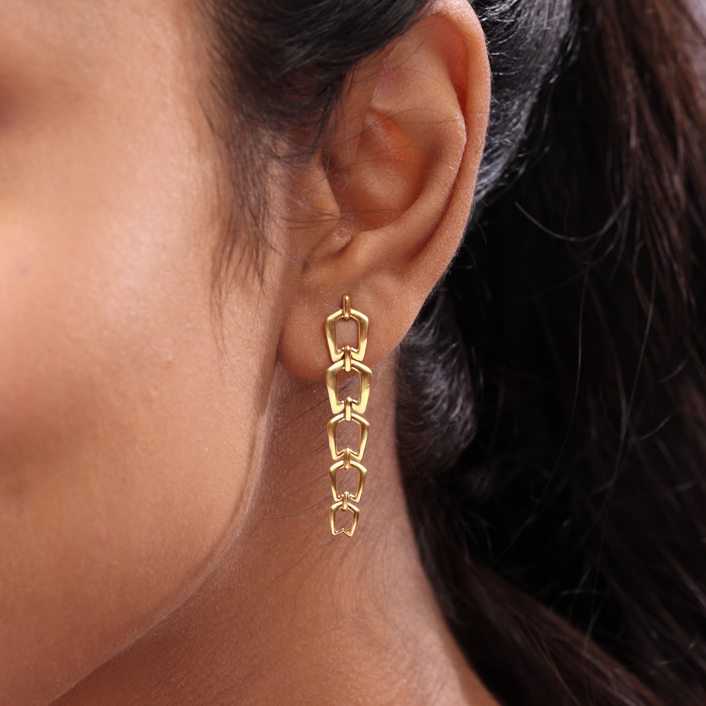 Cubist Couture 14KT Yellow Gold Drop Earrings