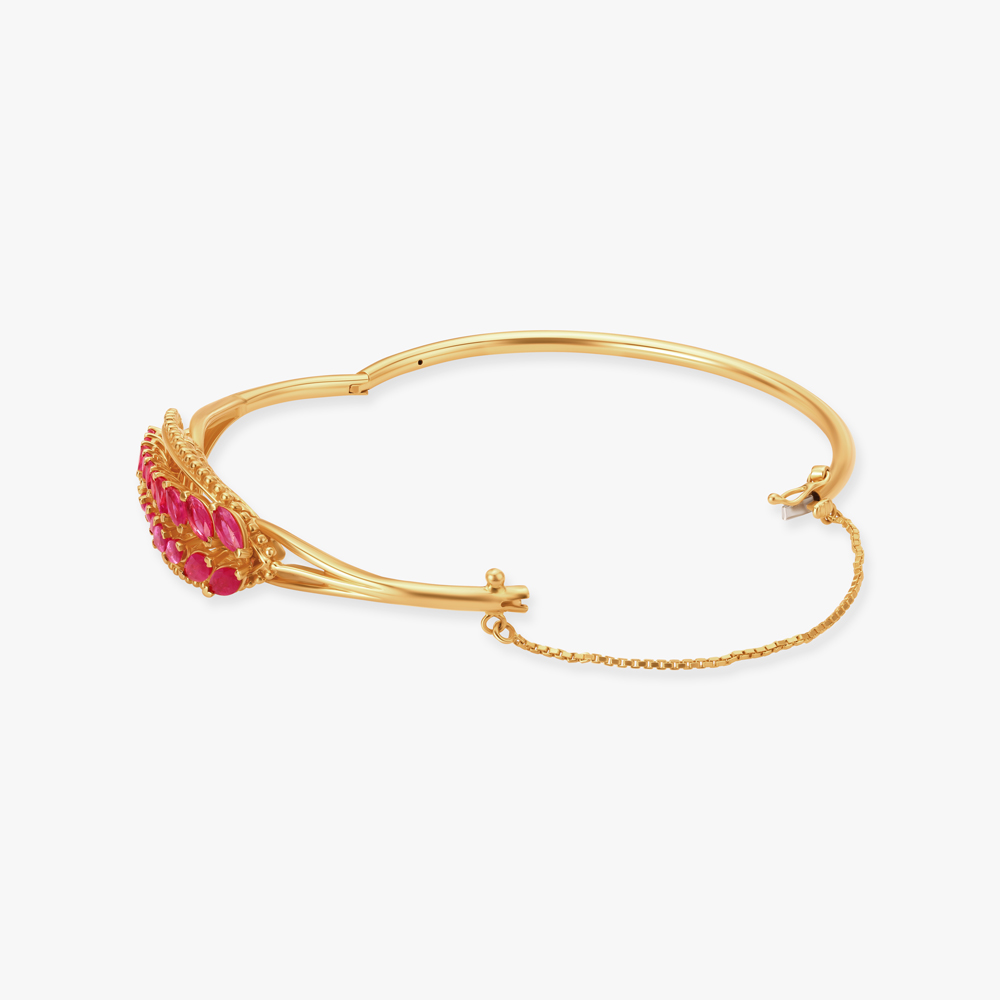 Charming Crimson Vines Ruby Bangle