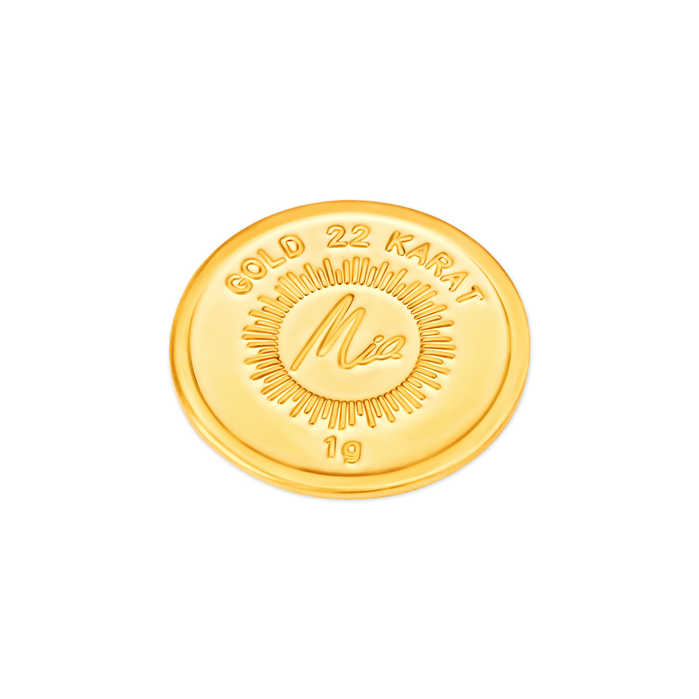 1 GM 22 Karat Stunning Lotus Gold Coin