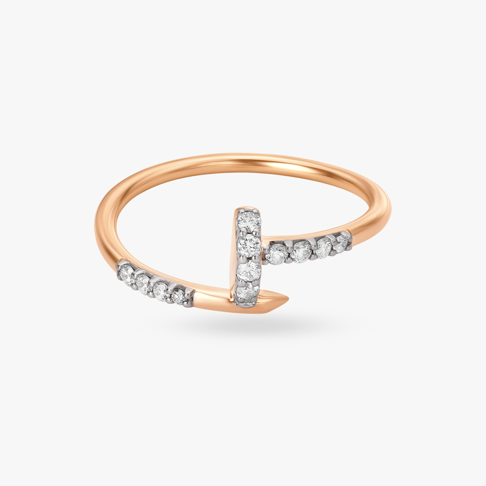 Whimsical Radiance Diamond Loop Finger Ring