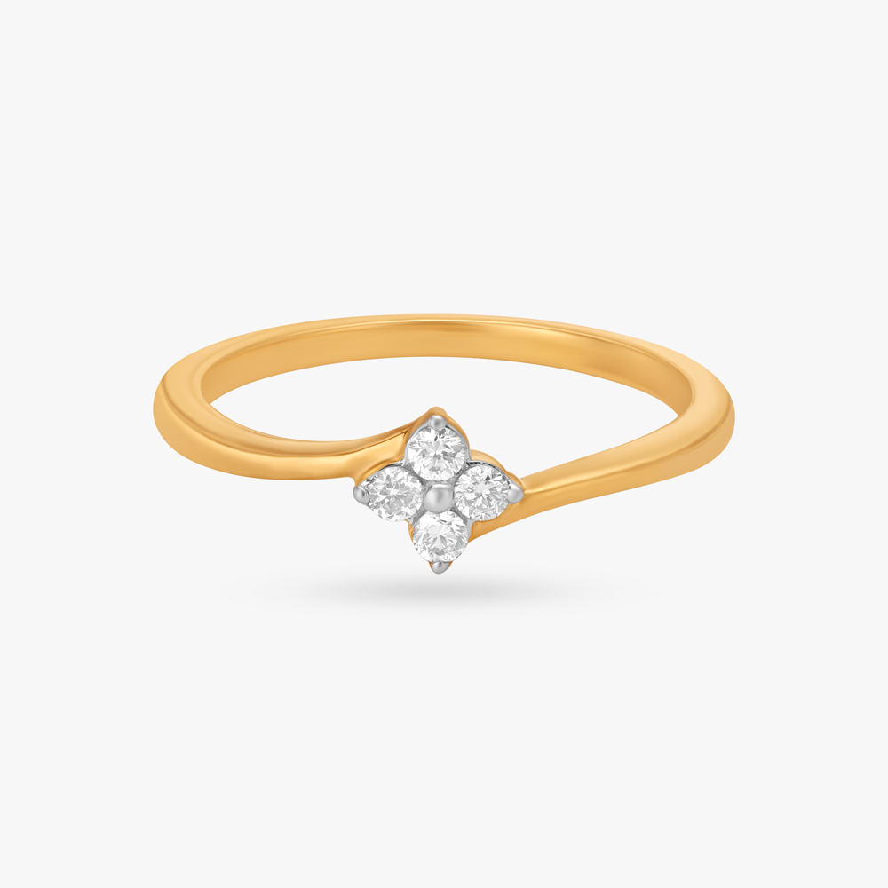 Stylish Dainty Diamond Ring