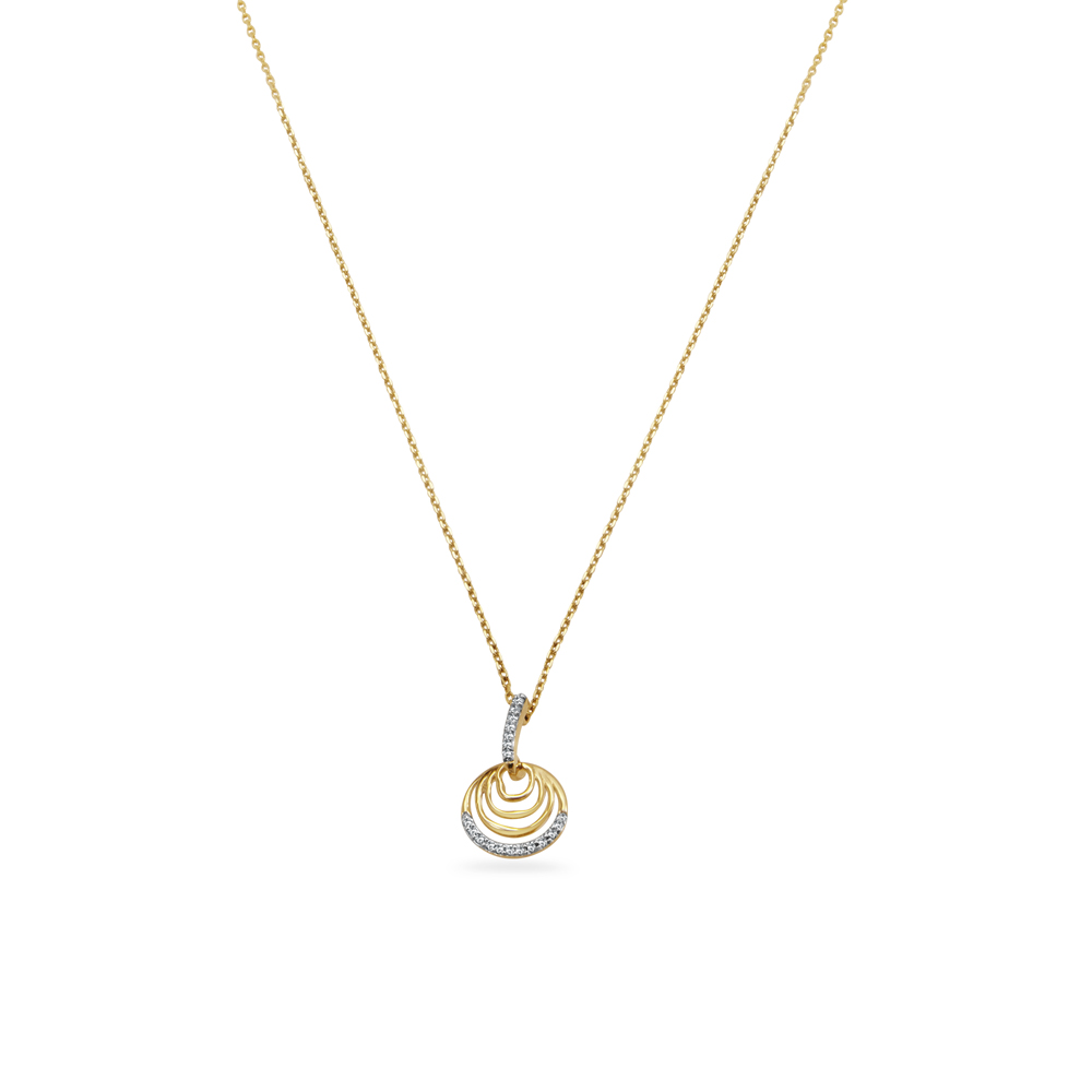 14KT Yellow Gold Lovely Loops Pendant with Chain