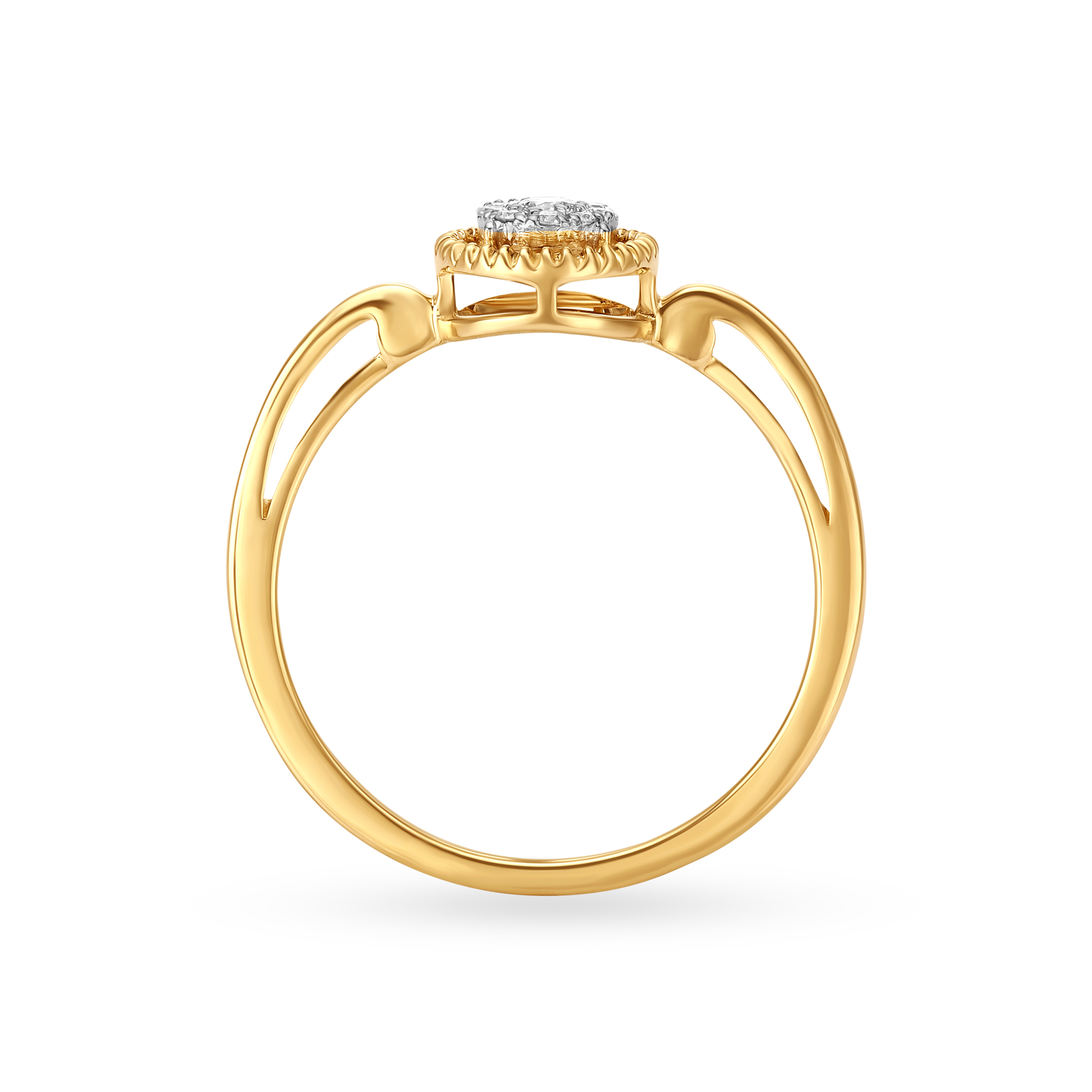 14KT Yellow Gold Diamond Finger Ring