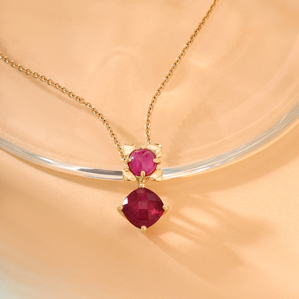 Crimson Clinks 14KT Ruby Pendant