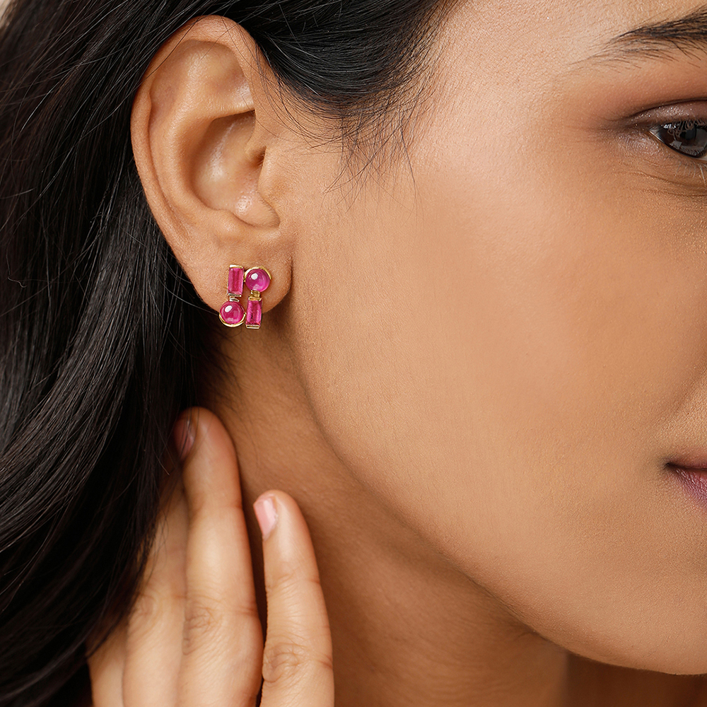 Cherry Chalice 14KT Ruby Stud Earrings