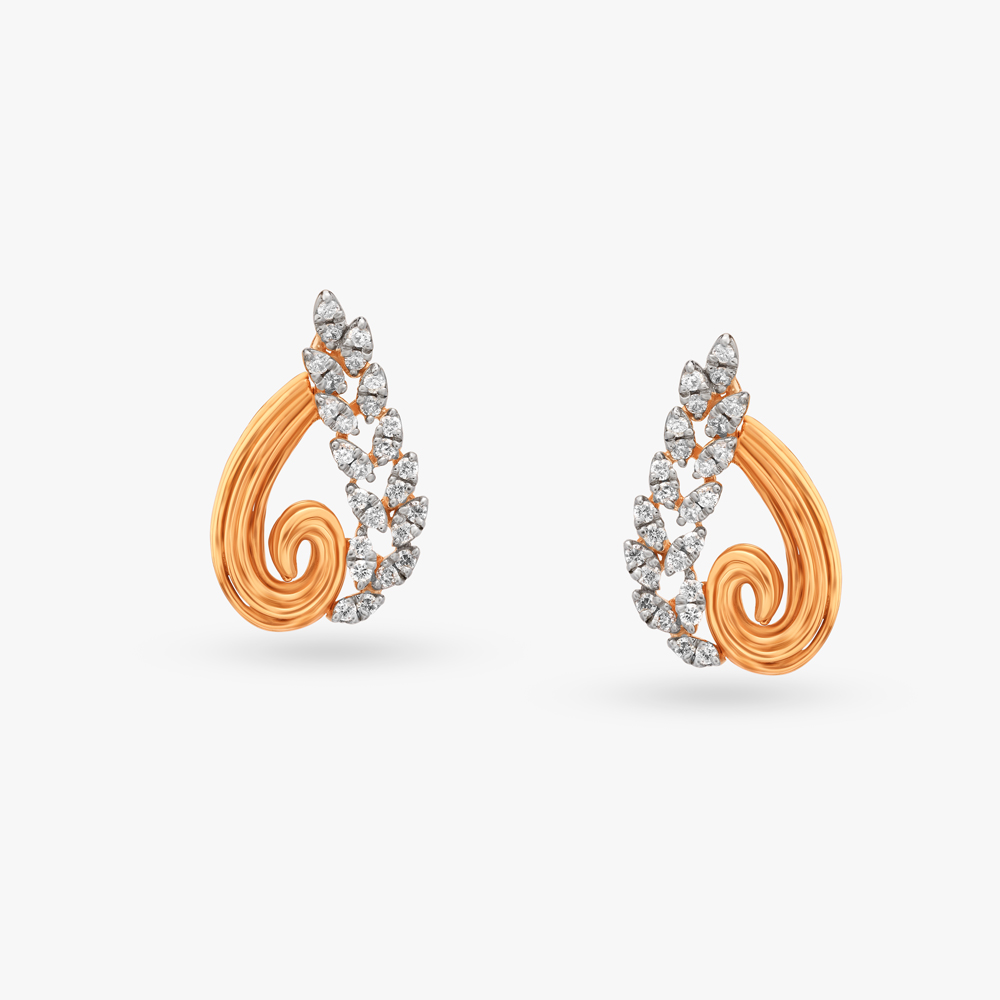 Cascading Waterfall Diamond Pendant and Earrings Set