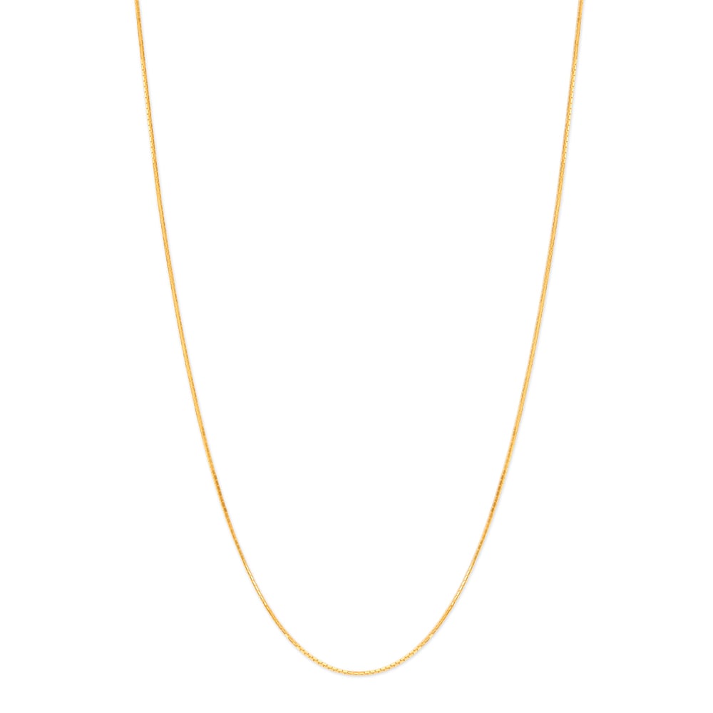 22KT Yellow Gold Incandescent Groovy Stand Apart Chain