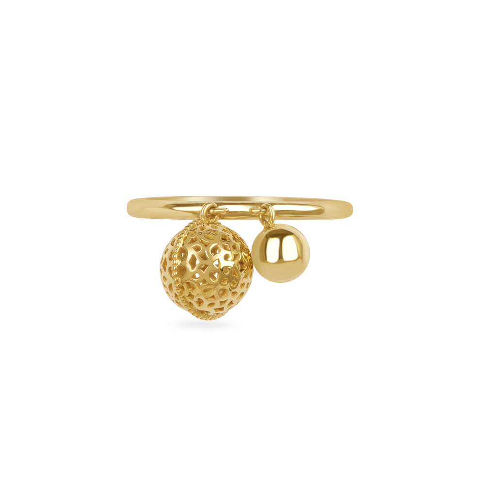 14KT Yellow Gold Bells For The Belle Finger Ring