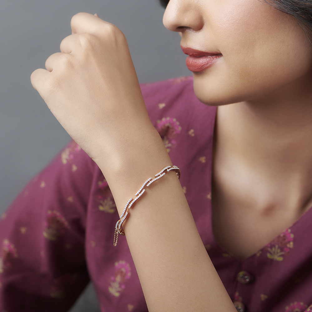 Sleek Diamond Bangle