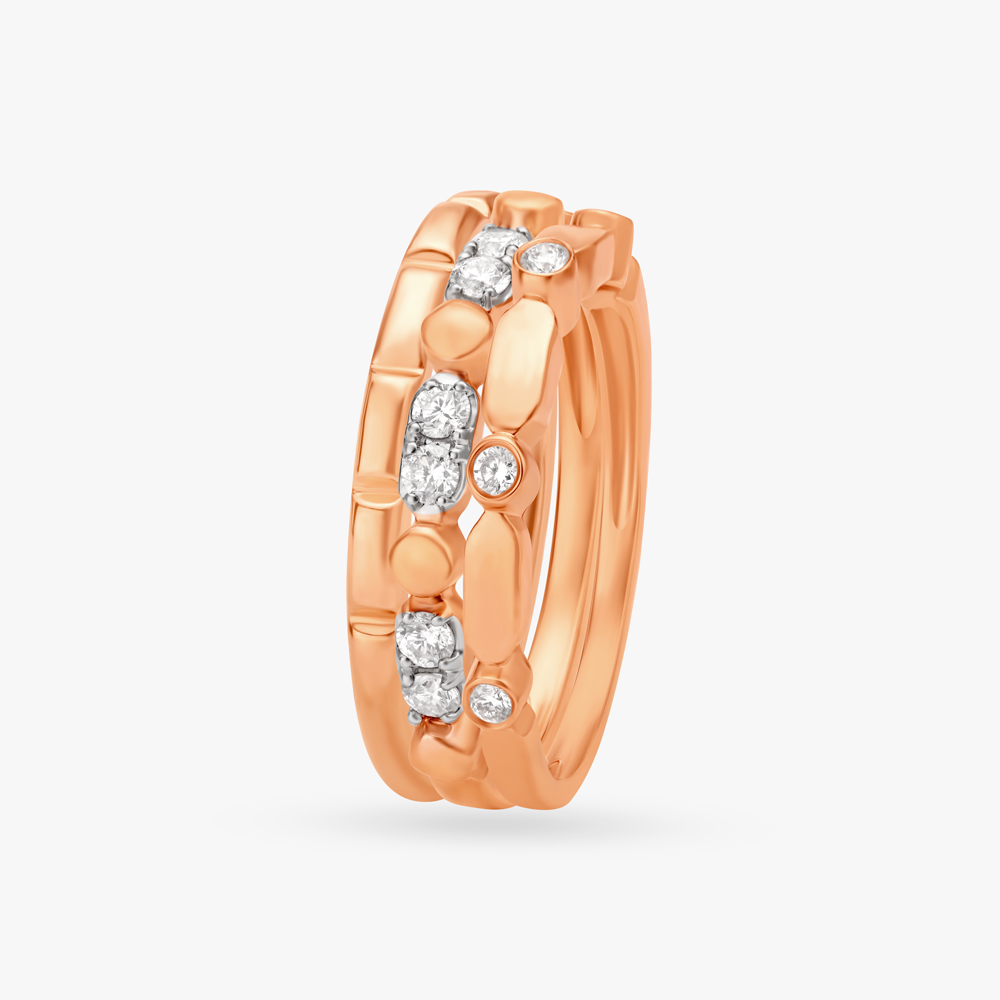 Elegant Stackable Diamond Rings