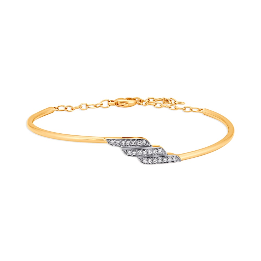 Sparkling Lattice Diamond Bangle