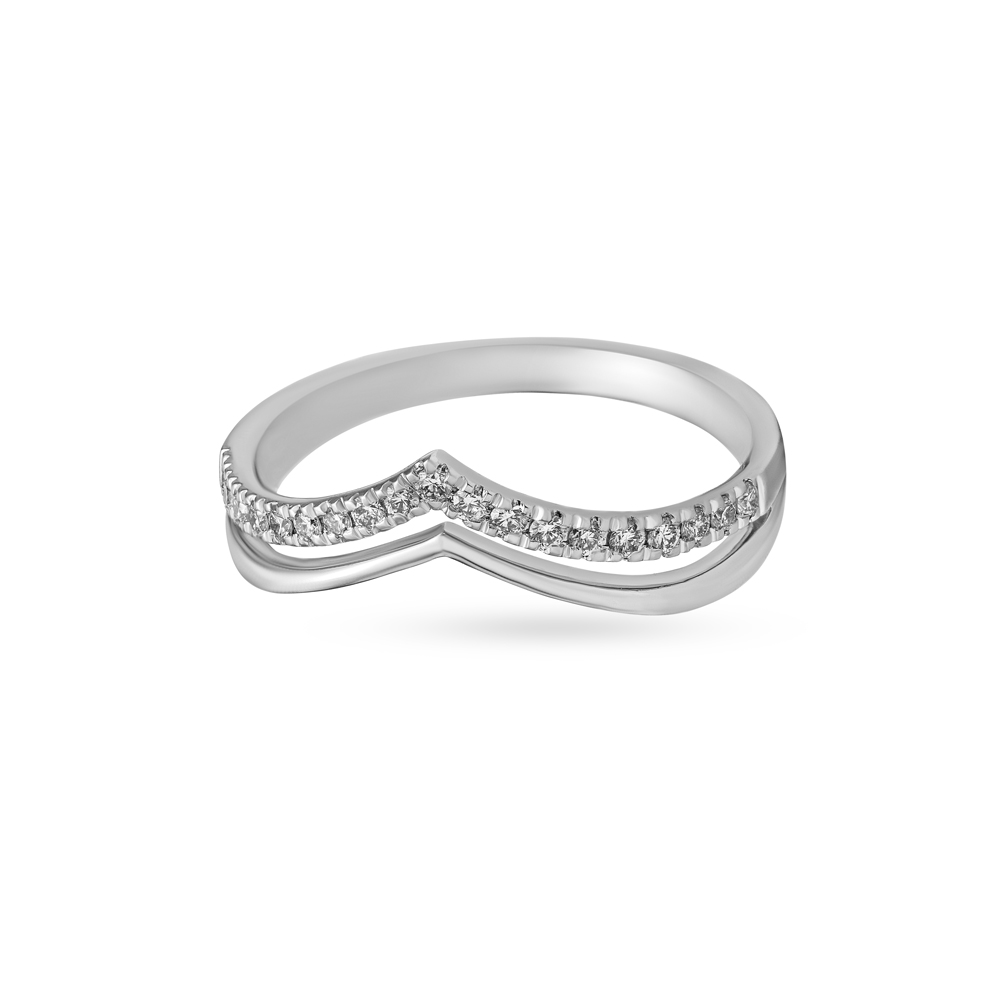 Exquisite White Platinum Finger Ring