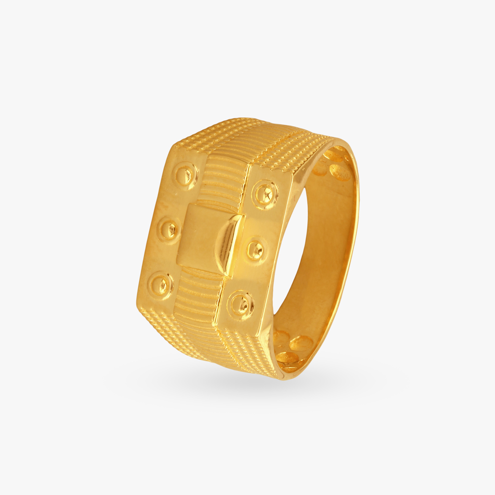 Armor Power Gold Finger Ring for Men