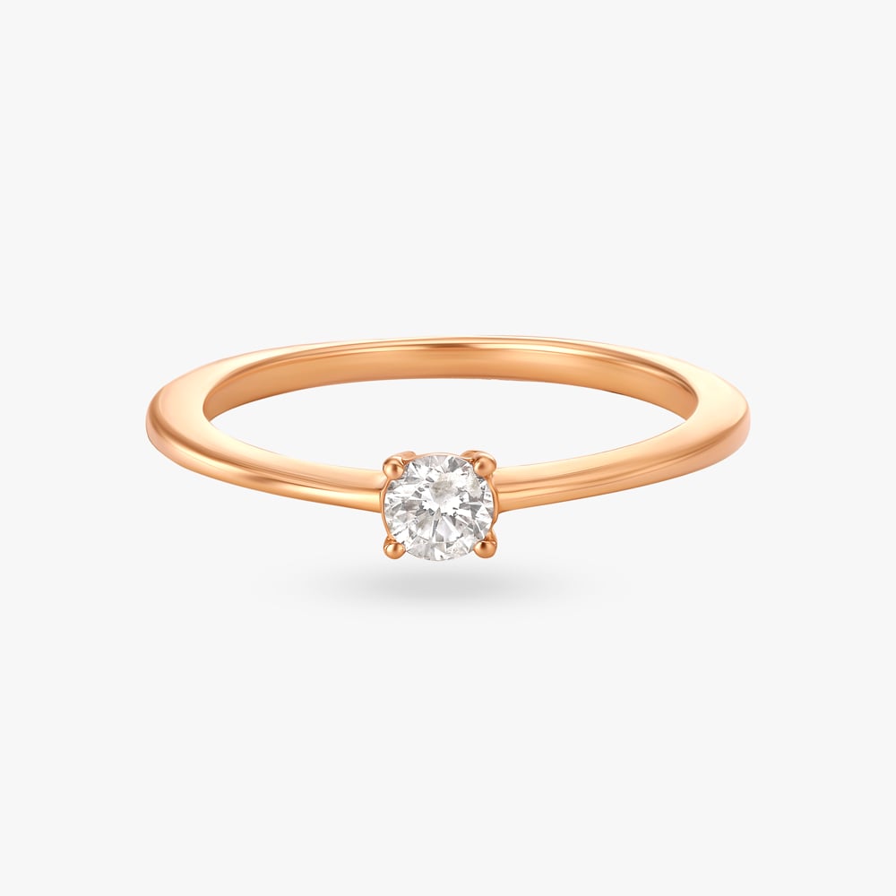 Refined Diamond Finger Ring