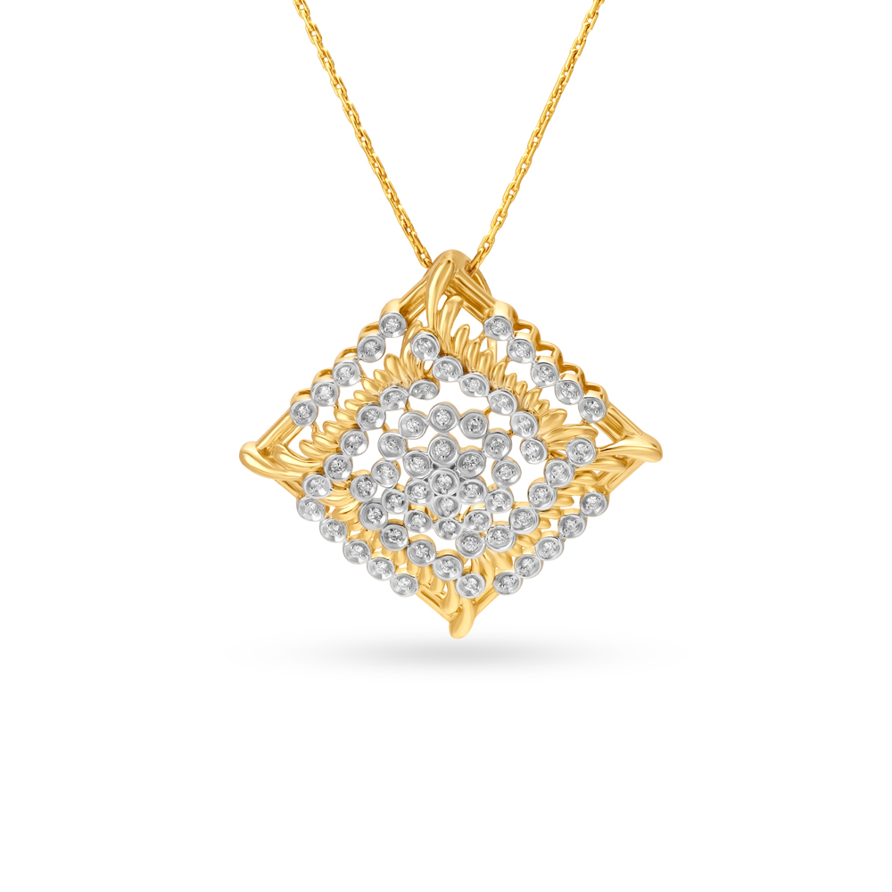 Fancy Geometric Diamond Pendant