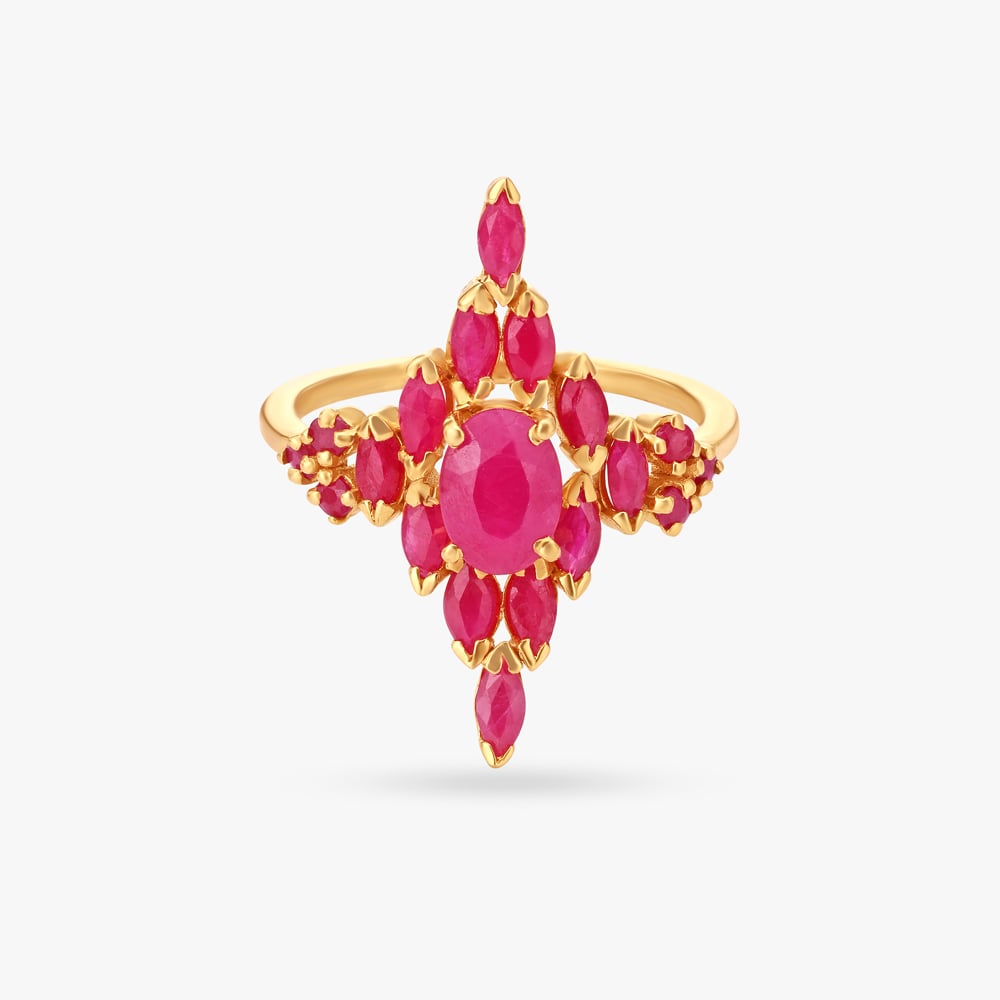 Dazzling Panache Ruby Splendour Finger Ring