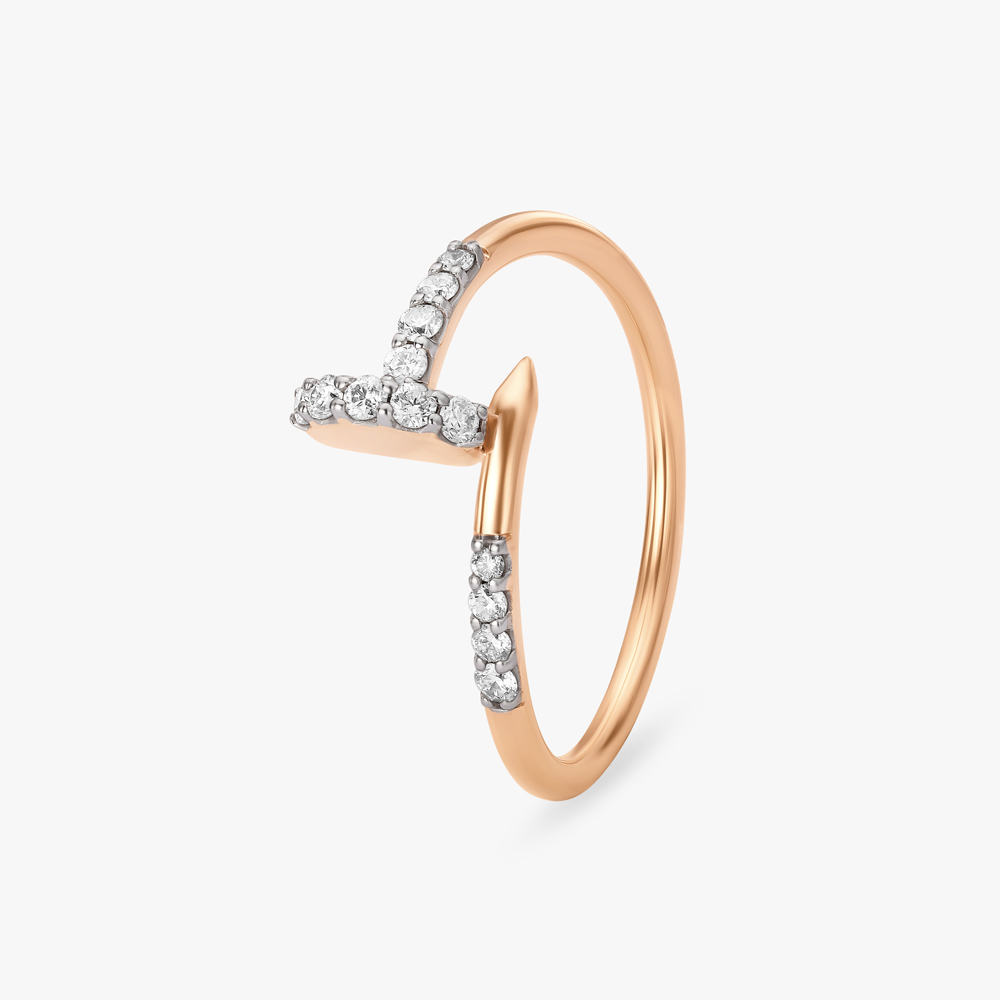 Whimsical Radiance Diamond Loop Finger Ring