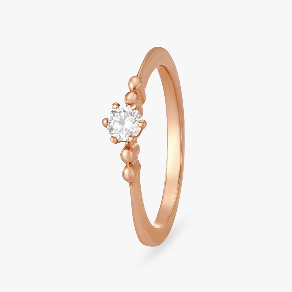 Gleaming Dainty Diamond Ring