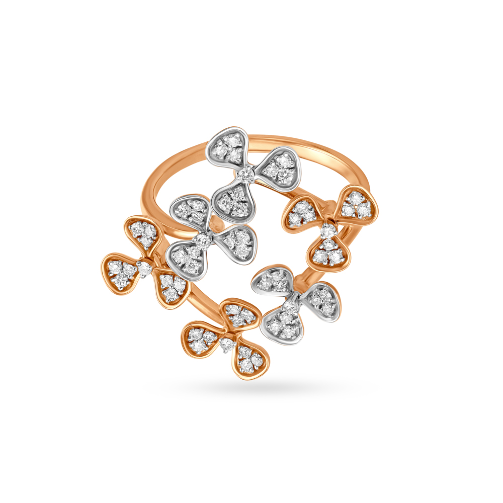 Modern Broad Diamond Finger Ring