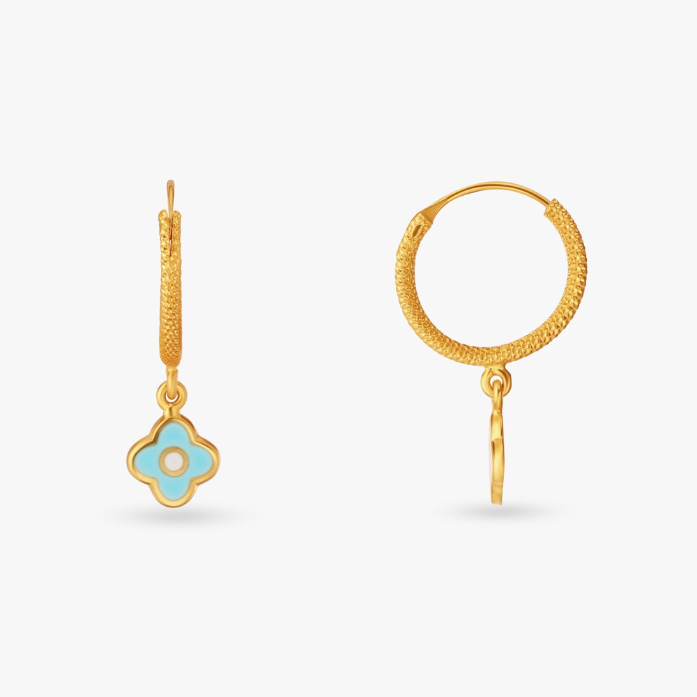 Charming Floral Hoop Earrings