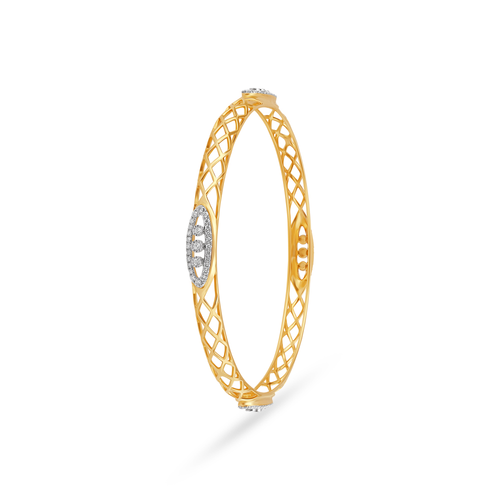 Fancy Diamond Round Bangle