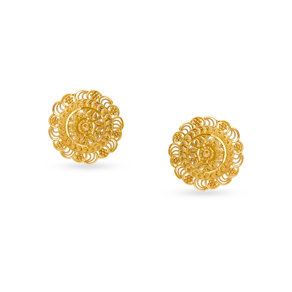 Intricate Traditional Stud Earrings