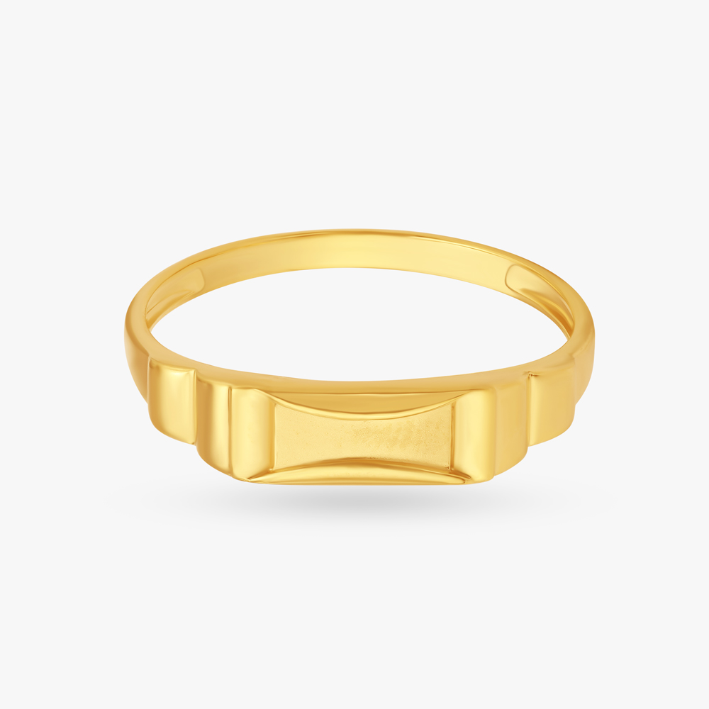 Modern Chic Gold Ring for Men