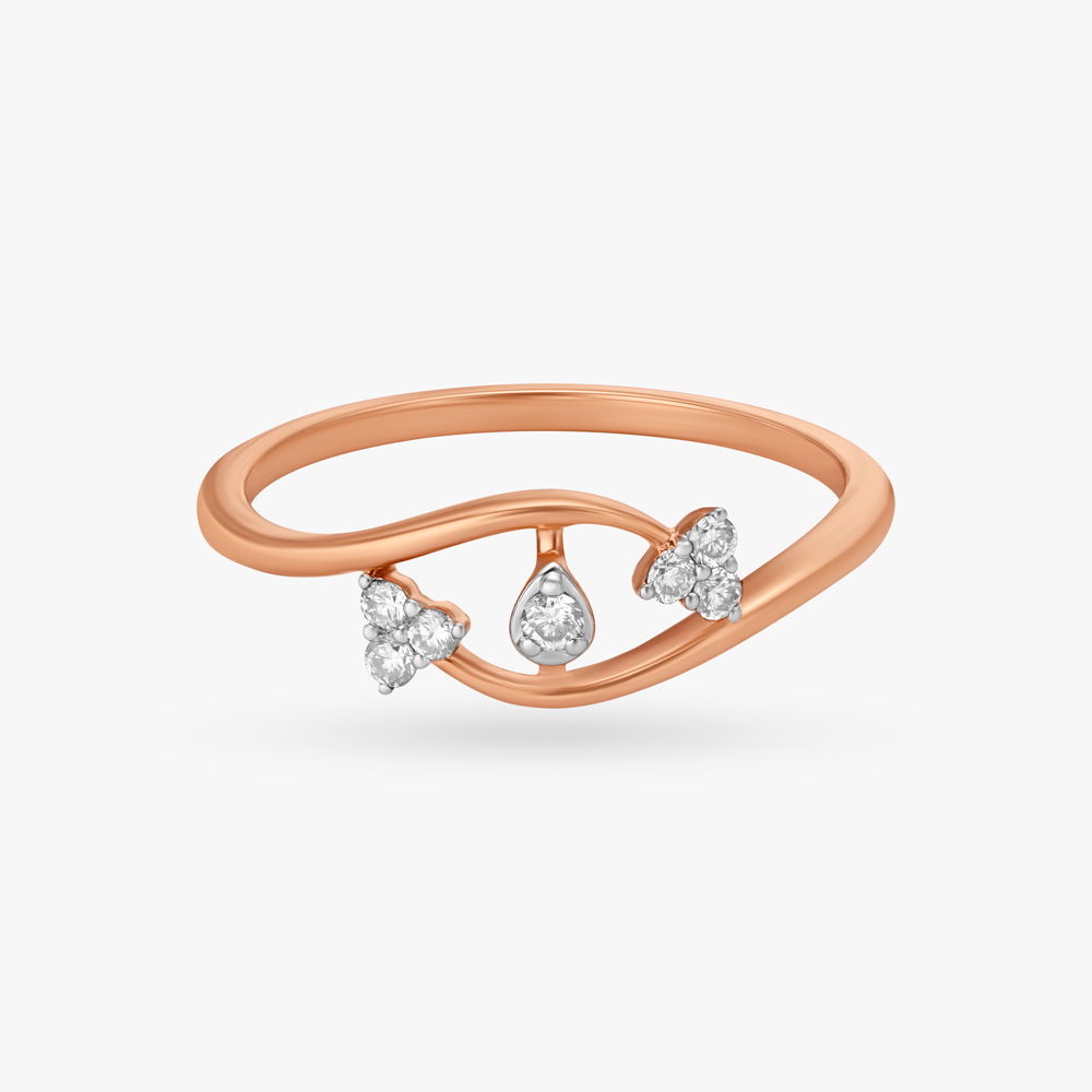 Minimalistic triad Diamond Ring