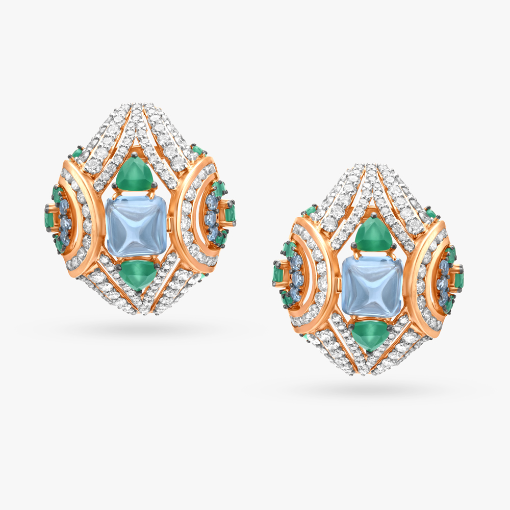 Jovial Bling Stud Earrings