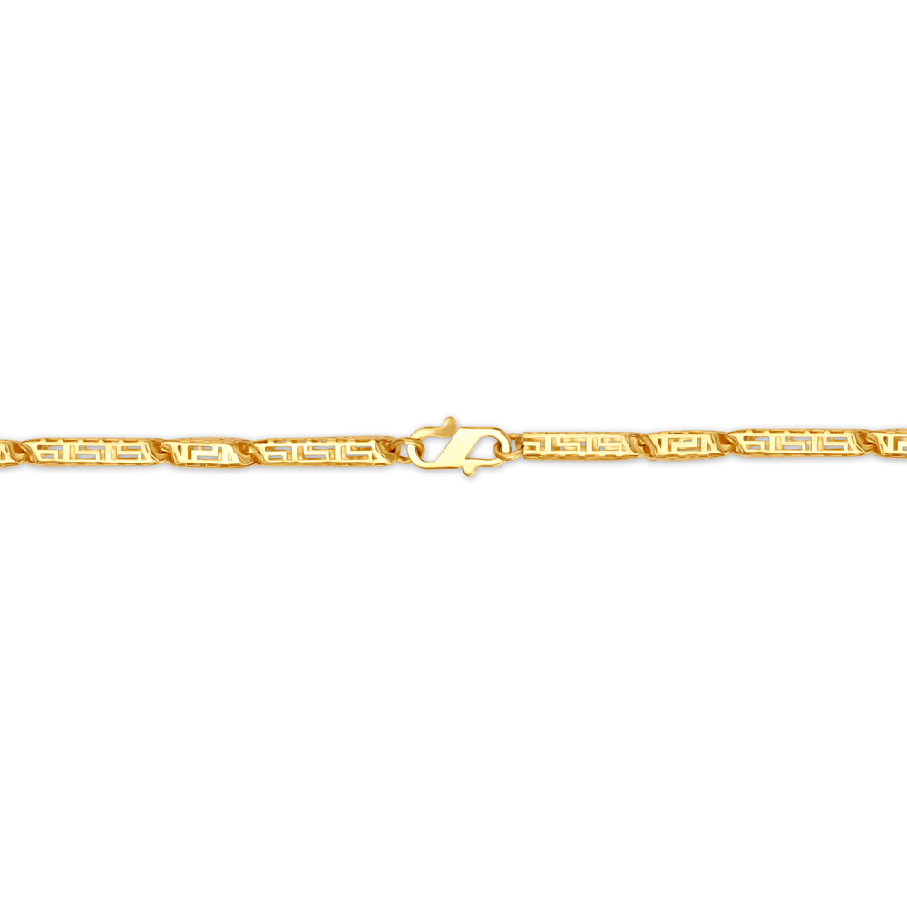 Solid Link Hollow Gold Chain For Men