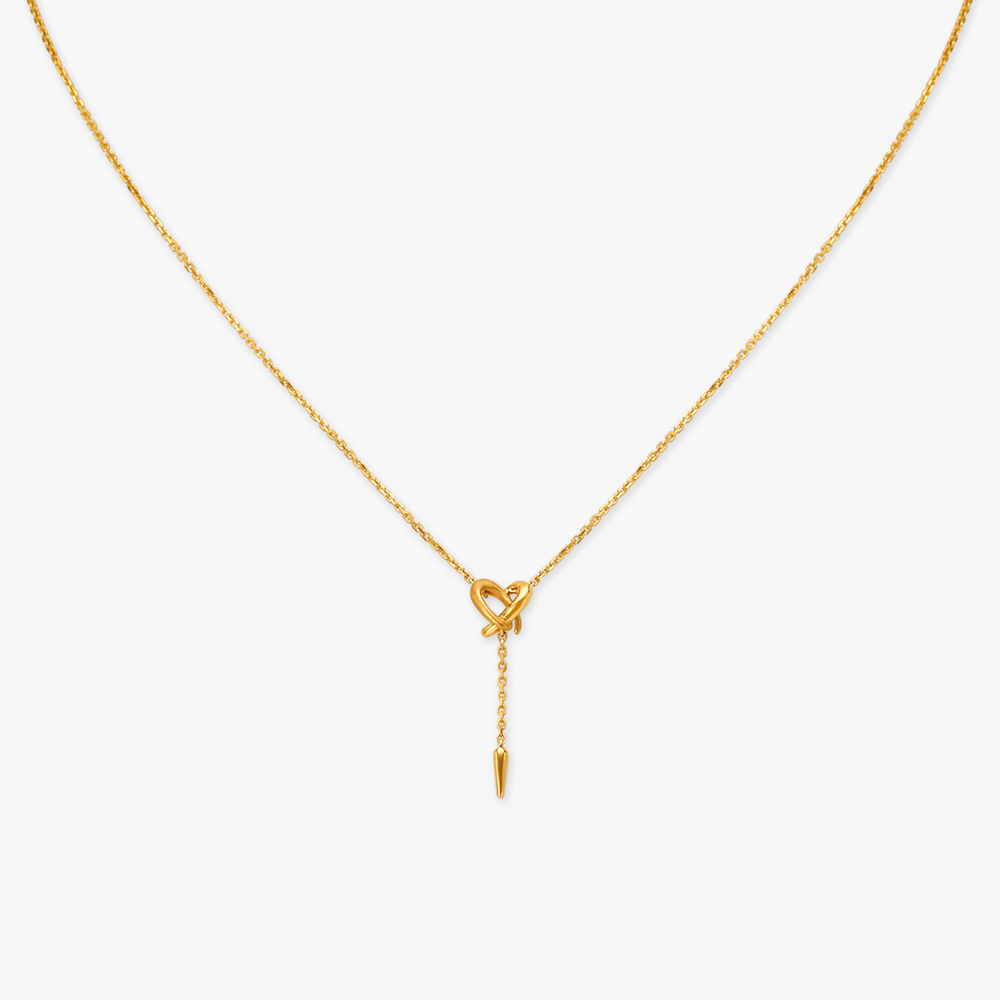 Dainty Gold Pendant with Chain and Earrings Set