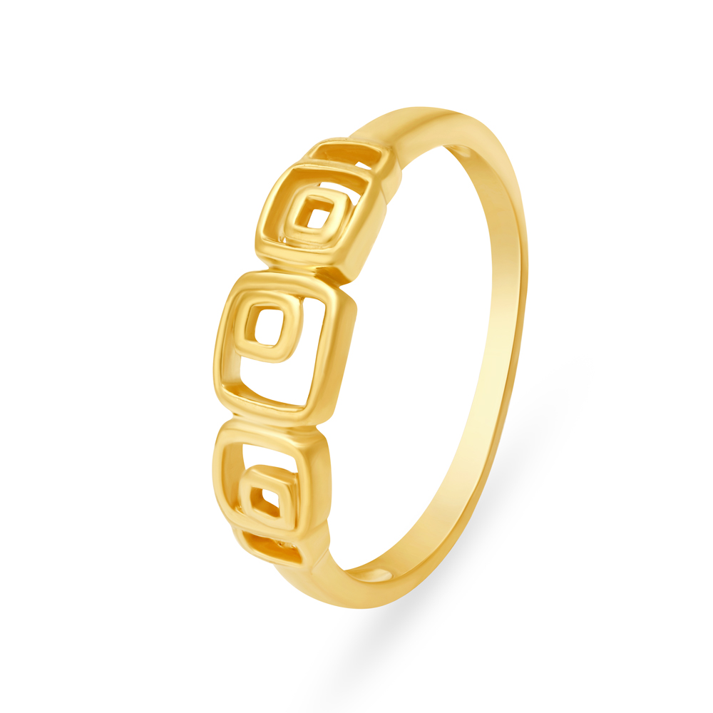 Charming Geometric Gold Ring