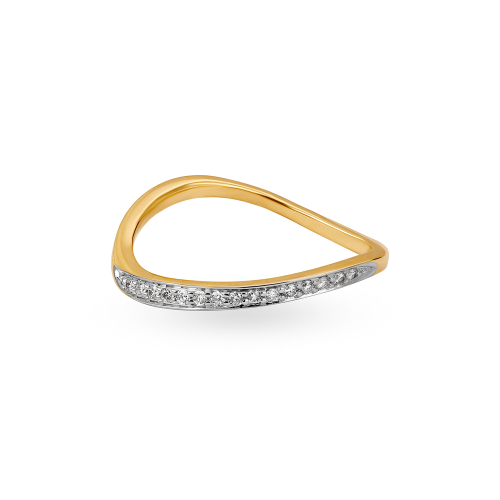 14KT Yellow Gold Diamond Finger Ring