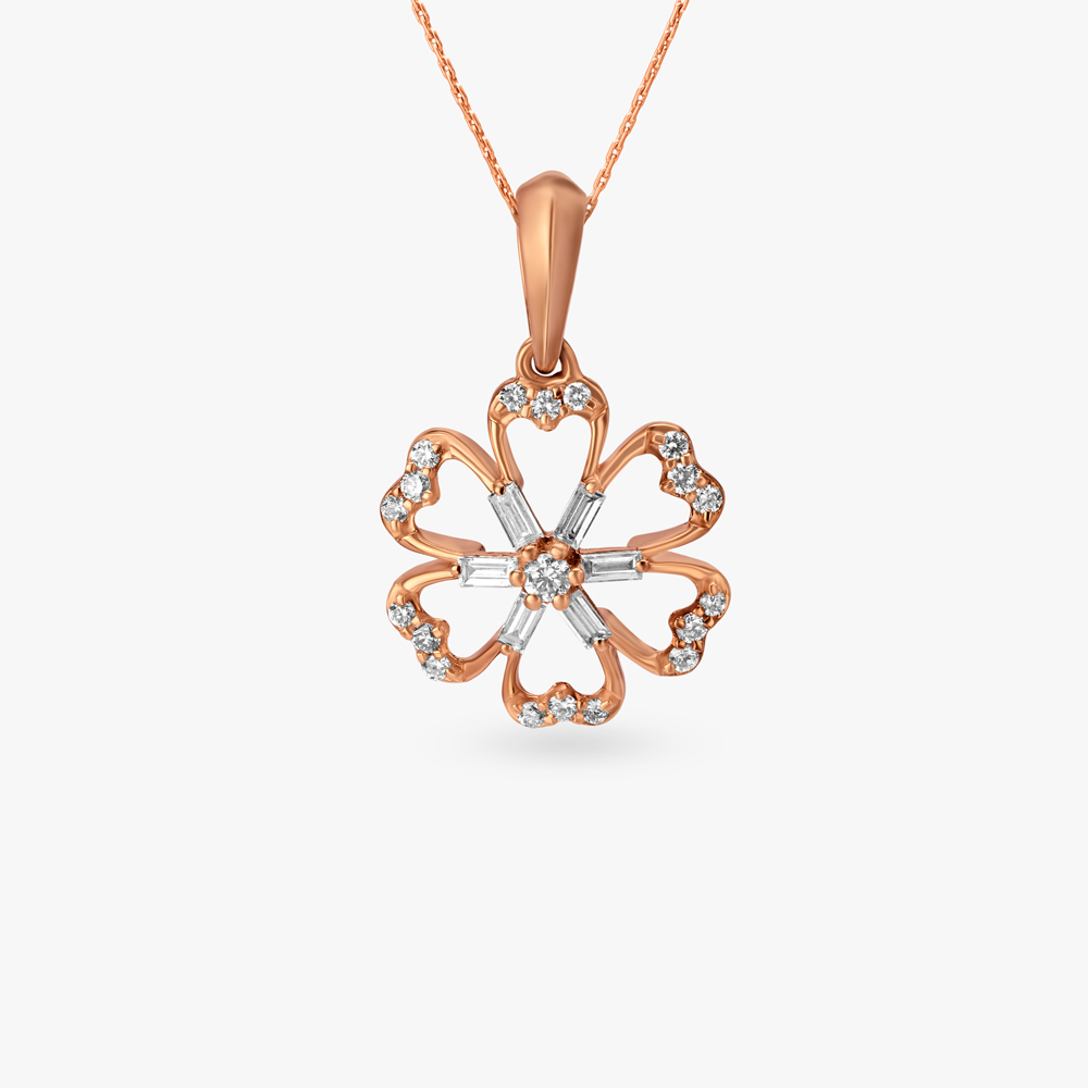Subtle Bloom Diamond Pendant