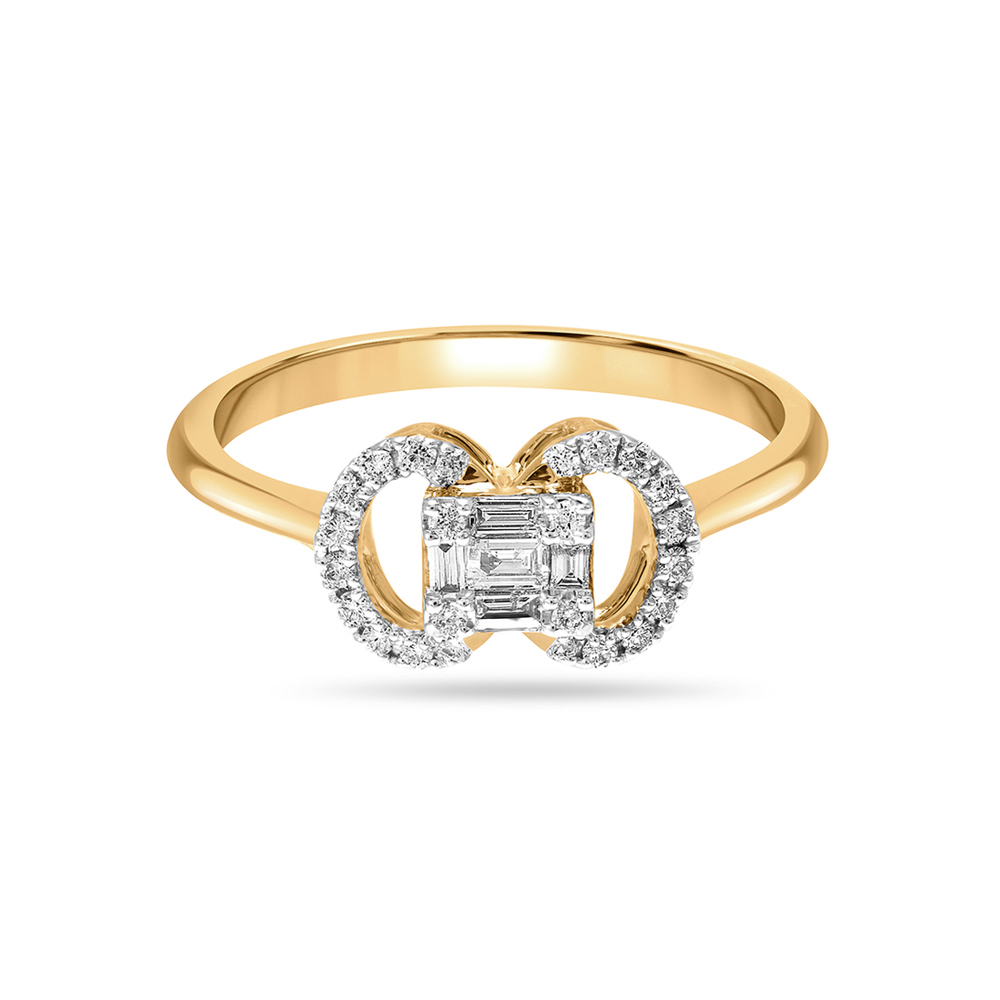 18KT Yellow Gold Diamond Classic Ring